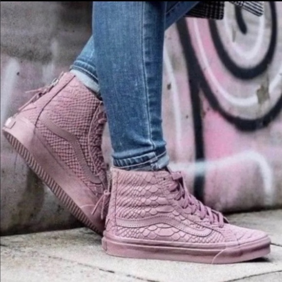 Vans | Shoes | Vans Sk8hi Slim Zip Dx Mono Python High Tops | Poshmark